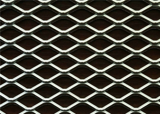 Powder Painted Expanded Metal Mesh Diamond Shape For Window Screen
