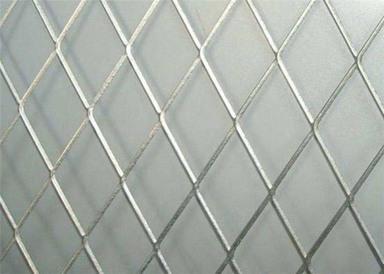 Aluminium Galvanized Expanded Metal Mesh Diamond Hole Shape Silver Color