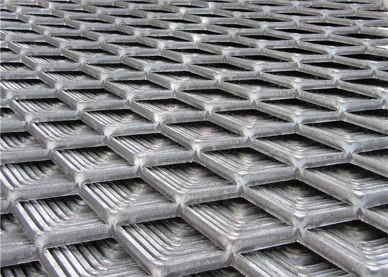 Aluminium Galvanized Expanded Metal Mesh Diamond Hole Shape Silver Color