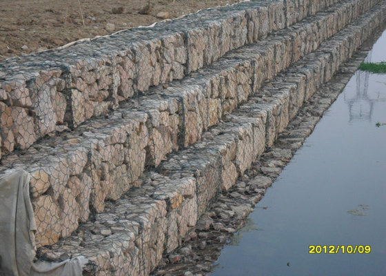 Wire Tension Resistance Hexagonal Wire Netting Gabion Baskets 80X100 Mm Aperture