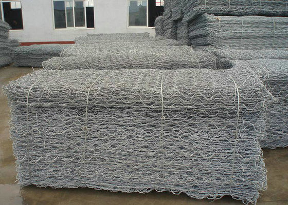 Hot Dipped Galvanized Hexagonal Wire Mesh 2x1x1m Size For Protect Riverbed