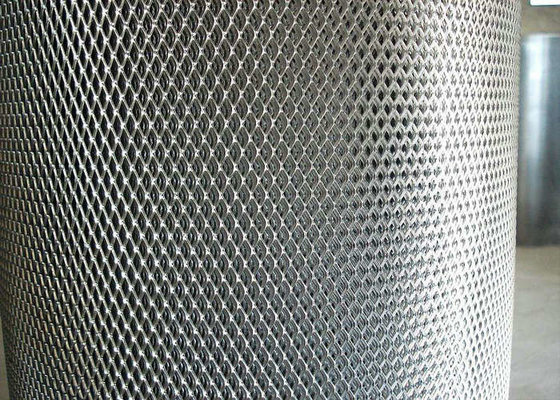 Powder Painted Expanded Metal Mesh Diamond Shape For Window Screen