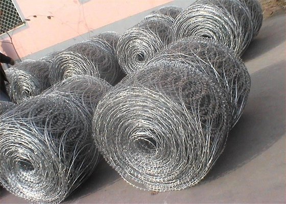 Concertina Razor Blade Barbed Wire / Security Barbed Wire 450mm Coil Diameter