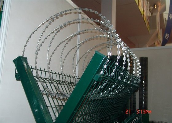 Stainless Steel Razor Barbed Wire Outside Diameter 450 - 960 Mm Excellent Protection