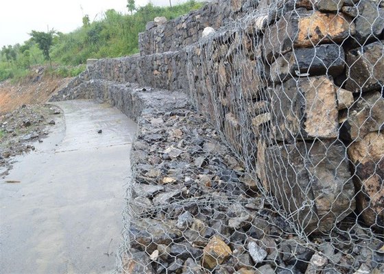 Gabion Wire Mesh Gabion Box Fit Defensive Barriers , Army Border Perimeter
