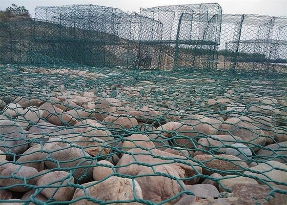 Gabion Wire Mesh Gabion Box Fit Defensive Barriers , Army Border Perimeter