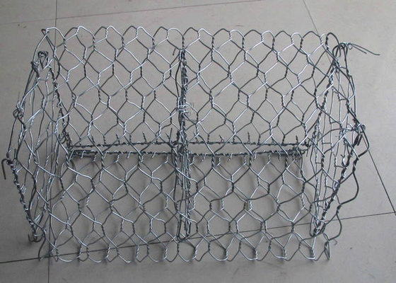Heavy Zinc Coated Gabion Box Hexagonal Wire Mesh 2.0mm - 2.2mm Lacing Wire