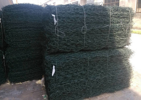 Hexagonal Wire Mesh Gabion Box / Gabion Basket 350 - 550 Mpa Tensile Strength