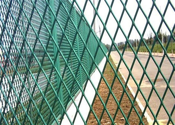 Diamond Shaped Hole Steel Expanded Metal Sheet Plastic Coated 2MM Thickness