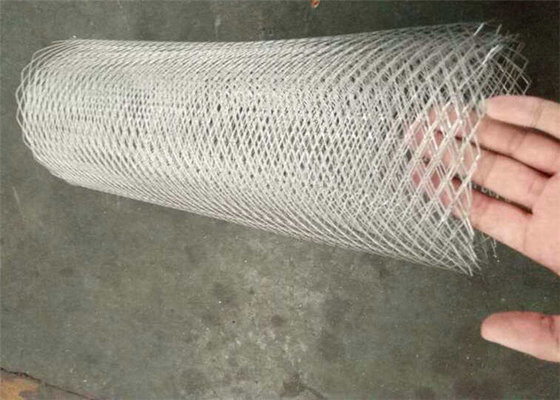 304 Diamond Expanded Sheet Metal Mesh , Expanded Metal Fence For Wall Reinforcement