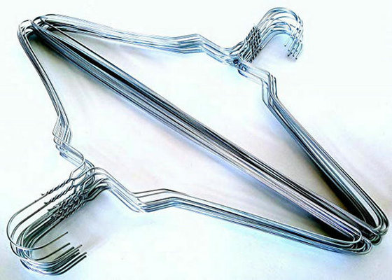 18 Inches Silver Galvanized Wire Hanger , Wire Coat Hangers For Clothes