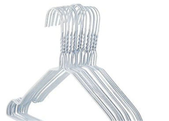 Standard Powder Coated Hangers White Hot Dipped Galvanized Wire 40.5x20 Cm Size