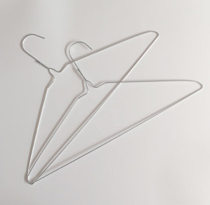 16" 2.2mm Galvanized Suit Hanger Metal Wire Hanger For Dry Cleaner