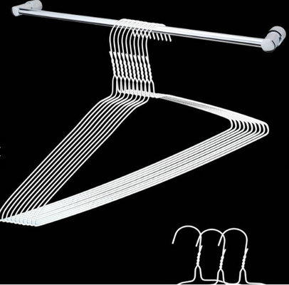 16" 2.2mm Galvanized Suit Hanger Metal Wire Hanger For Dry Cleaner