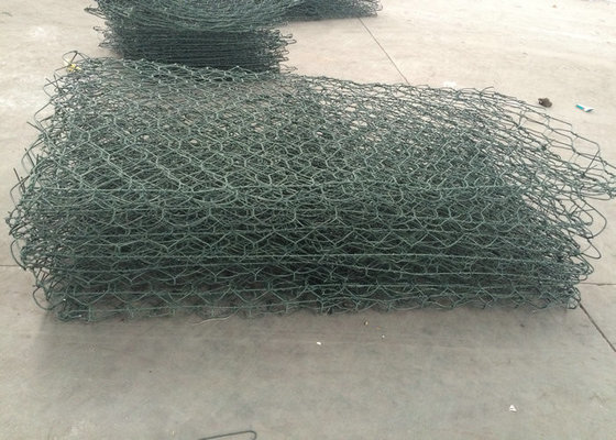 Pvc Coated And Galvanized Gabion Basket / Gabion Wire Mesh For Protecting Dam