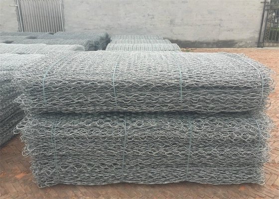 Heavy Galvanized PVC Coated Hexagonal Gabion Box / Stone Cage Wire Mesh