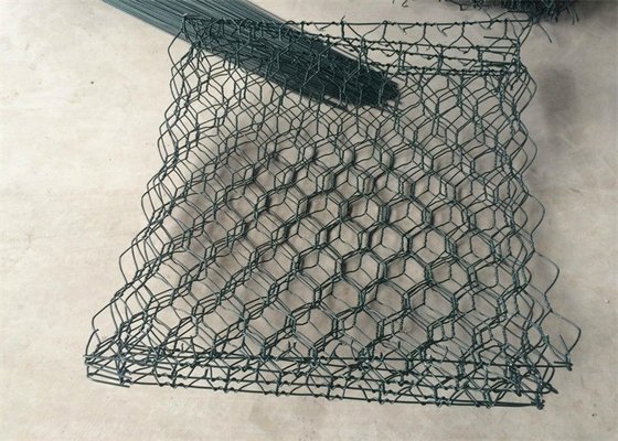 PVC Coated Gabion Box Double Twist Woven 2*1*1m For Retaining Wall