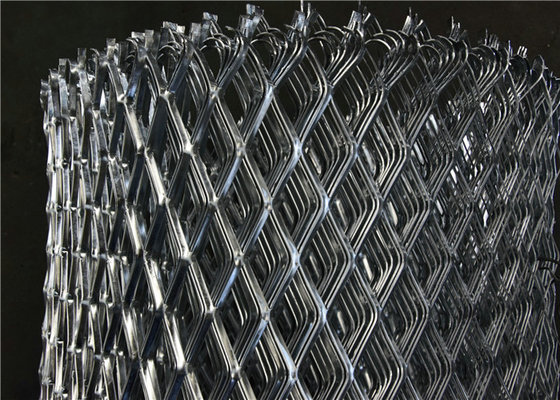 Decorative Aluminum Expanded Metal Mesh Plain Style 0.5-8mm Wire Dia