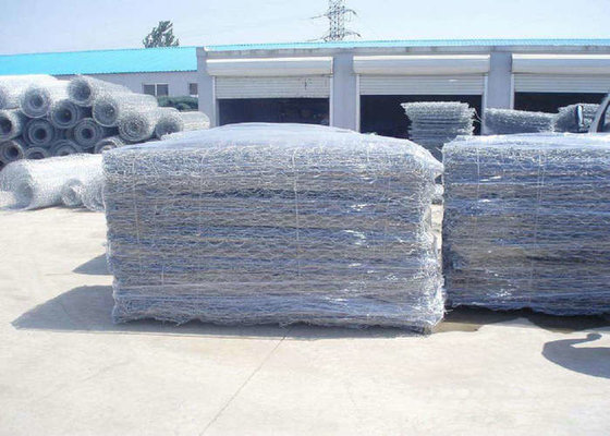 Professional Retaining Wall Gabion Cages , Gabion Wire Baskets Green Colors