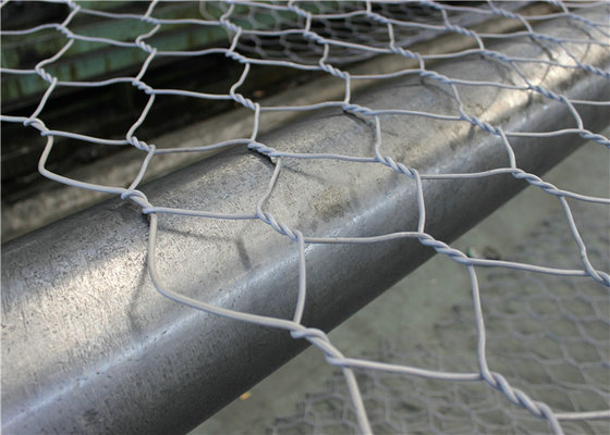 Galvanized Metal Wire Mesh Gabion Box / Gabion Retaining Wall ISO9001 Listed