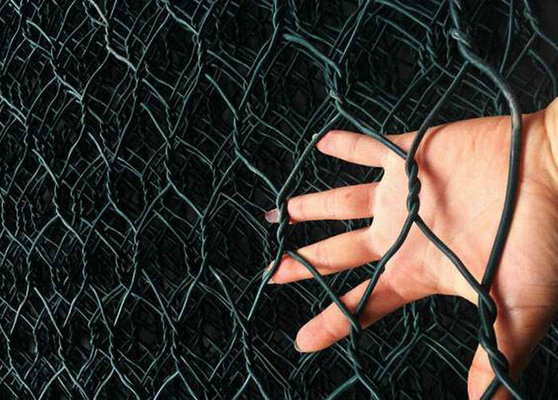 Galvanized Hexagonal Woven Mesh Gabion Boxes PVC Coated For River Bank Project