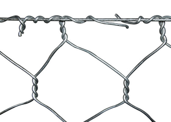 Hexagonal Hot Dip Galvanized Gabion Cages For Retaining Wall , Water Retaining