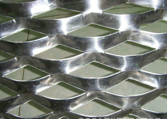 Aluminium Decorative Expanded Metal Panels Diamond Mesh For Ceiling