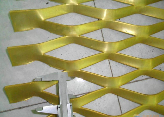Aluminium Decorative Expanded Metal Panels Diamond Mesh For Ceiling