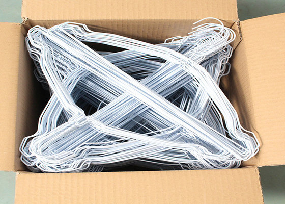 2.3mm 16'' White Laundry Wire Hangers , Wire Coat Hangers High Tensile Strength