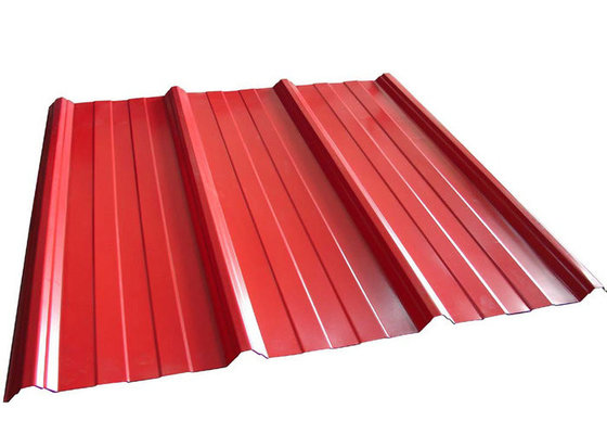 Power Color Coated Corrugated Steel Sheets Roofing Sheet 914-1250mm Width