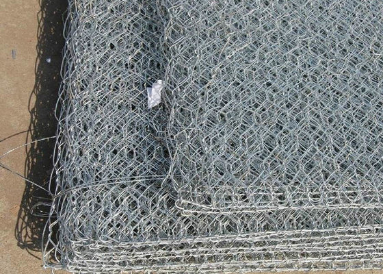 Pipeline Protection Electro Galvanized Welded Wire Mesh Hexagonal Weave Style