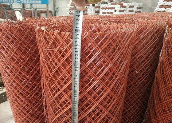 Decorative Aluminum Expanded Wire Mesh For Curtain Wall , 4x8 Expanded Metal Fencing