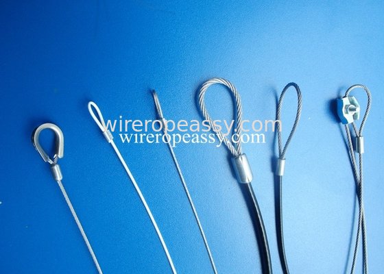 Stainless / Galvanized Steel Cable With Thimble / Soft  Loop Ends