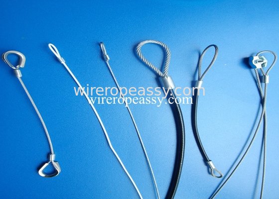 Stainless / Galvanized Steel Cable With Thimble / Soft  Loop Ends