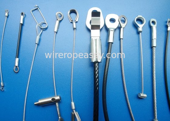 Industrial Wire Rope Assembly Eye / Ball / Loops / Threads Studs Fittings