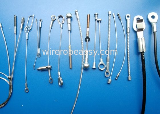 Industrial Wire Rope Assembly Eye / Ball / Loops / Threads Studs Fittings