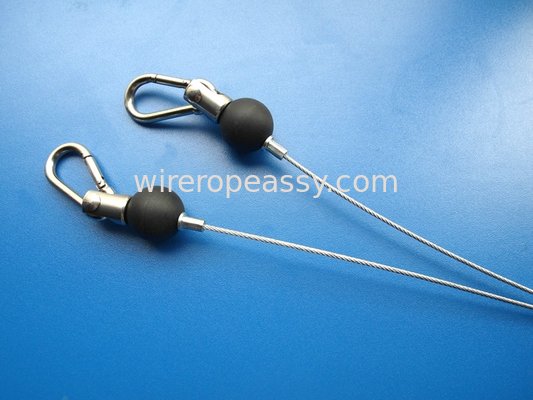 25mm Nylon Ball Steel Cable Assembly with Swivel Hooks And Loops