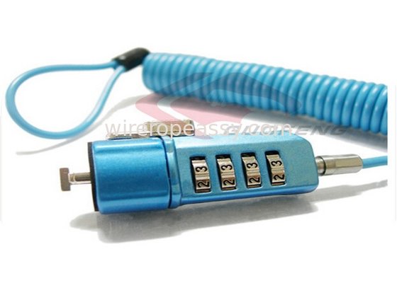 Coil Cable Digital Lock GYM Locker Code Lock High Tension For Laptop