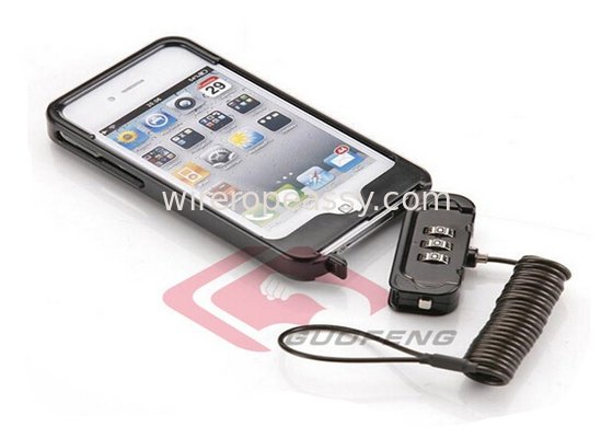 Galvanized Coil Cellphone Laptop Cable Lock 2.5mm Outer Diameter Of Coil