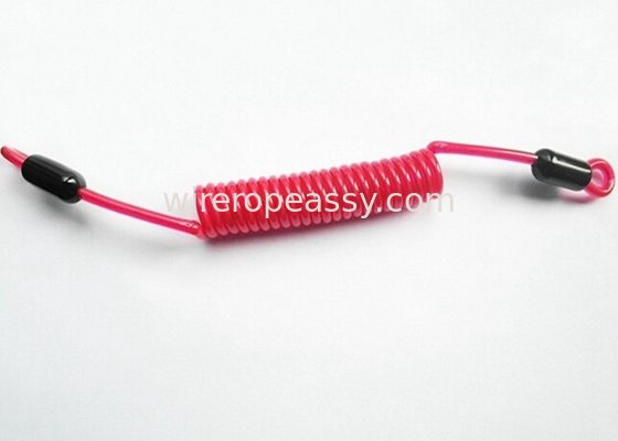 3.0mm Diving Stainless Steel Reef Coiled Lanyard Double Hook Spiral