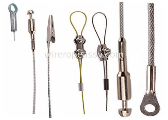 Stainless Clamp Clips 1.5mm Steel Cable Assembly With Assemblies