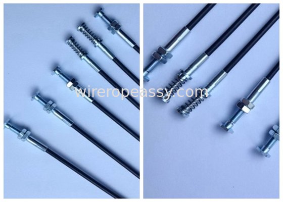 4.0mm PE Housing Bowden Custom Accelerator Cable Compressed Spring