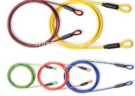 Coated Steel Cable Accessories Cross Rope With Loops At Both Sides