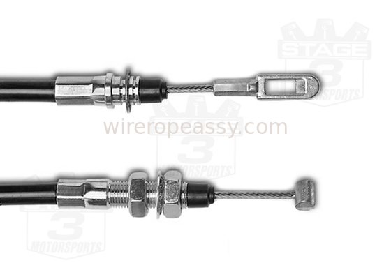 Glavanized Parking Brake Mechanical Control Cables Zinc End Fitttings Steel Screws