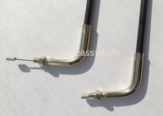Steel Plated Nickel Bended Fittings Motorcycle Brake Cable 5.0mm PVC Housing
