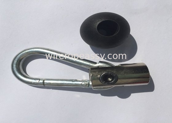 3.2mm Galvanized Wire Rope Assembly With Nylon Ball Swivel Hook