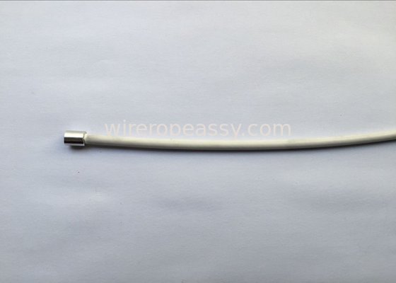 5.0mm White PVC Coating Steel Cable Assembly Aluminum Sleeve On One End
