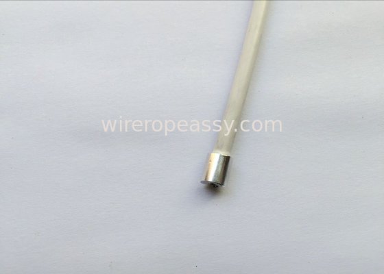 5.0mm White PVC Coating Steel Cable Assembly Aluminum Sleeve On One End