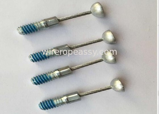 9.0mm Zinc Semi - Ball Nipple 2.0mm Galvanized Cable Steel Cable Accessories