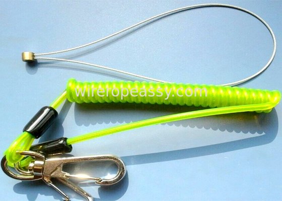 Orange Green 4.0mm Spanner / Wrench Tool Safety Lanyard Round Wire